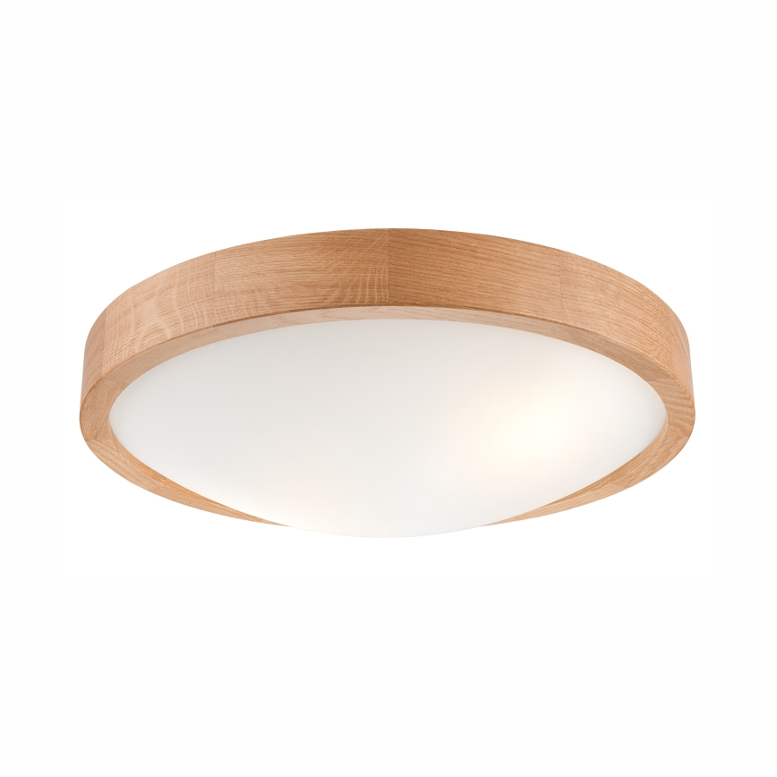 Ceiling Light OAK SLIM 2×E27/60W/230V Oak ø 37 cm | lampak.hu