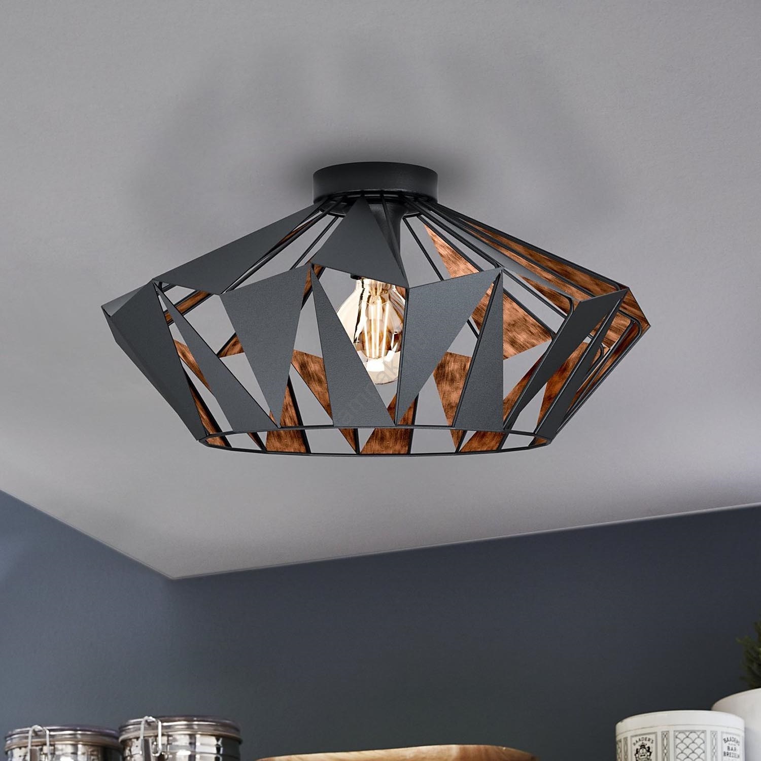 Eglo 43399 - Mennyezeti lámpa CARLTON 6 1xE27/60W/230V | lampak.hu