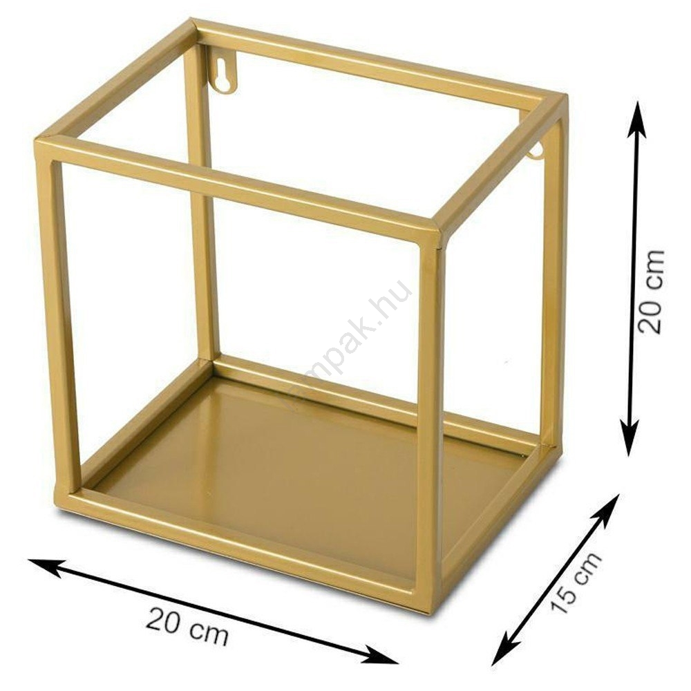 Fali polc 20x20 cm arany | lampak.hu