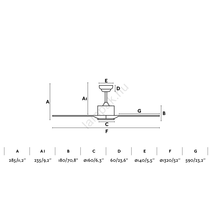 FARO 33751 - Mennyezeti ventilátor LUZON barna | lampak.hu