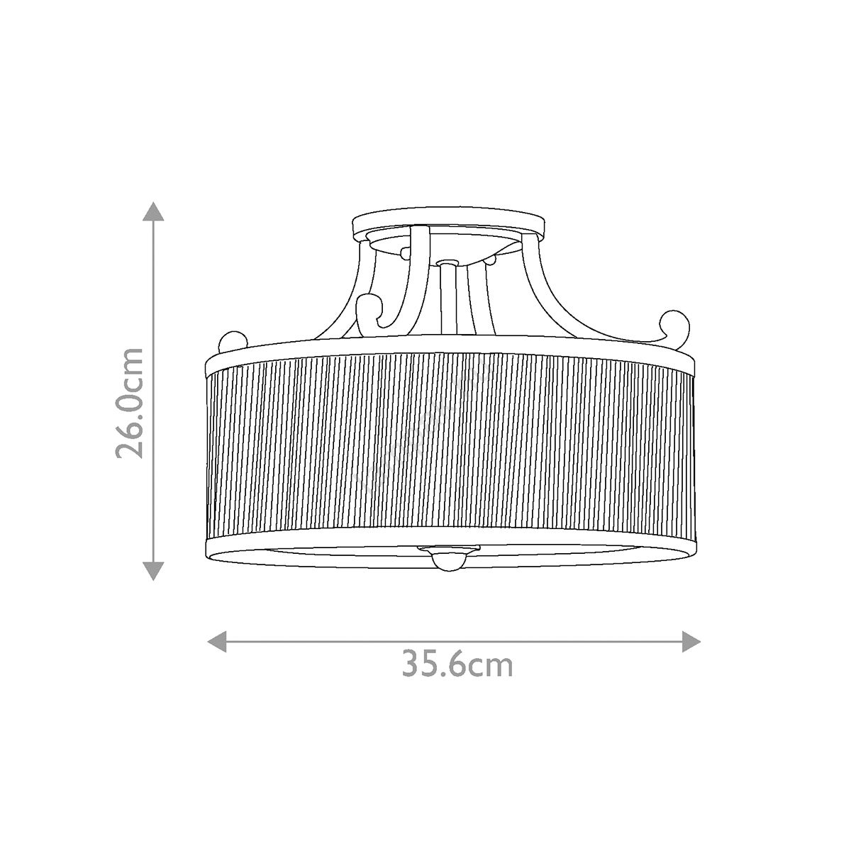 Feiss - Felületre szerelhető csillár ABBEY 3xE27/100W/230V bézs | lampak.hu