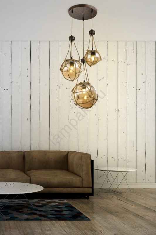 Globo 15859-3H - Csillár zsinóron TIKO 3xE27/40W/230V | lampak.hu