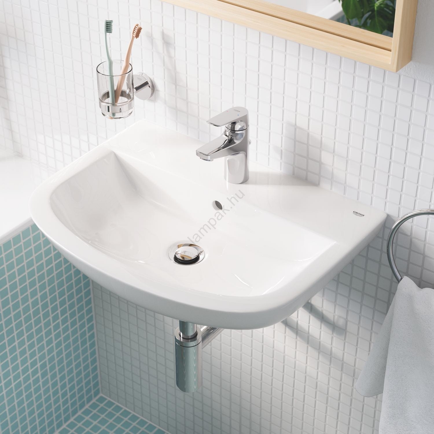 GROHE 39440000 - Mosdó BAU CERAMIC 553 × 386 mm kerámia/fehér | lampak.hu