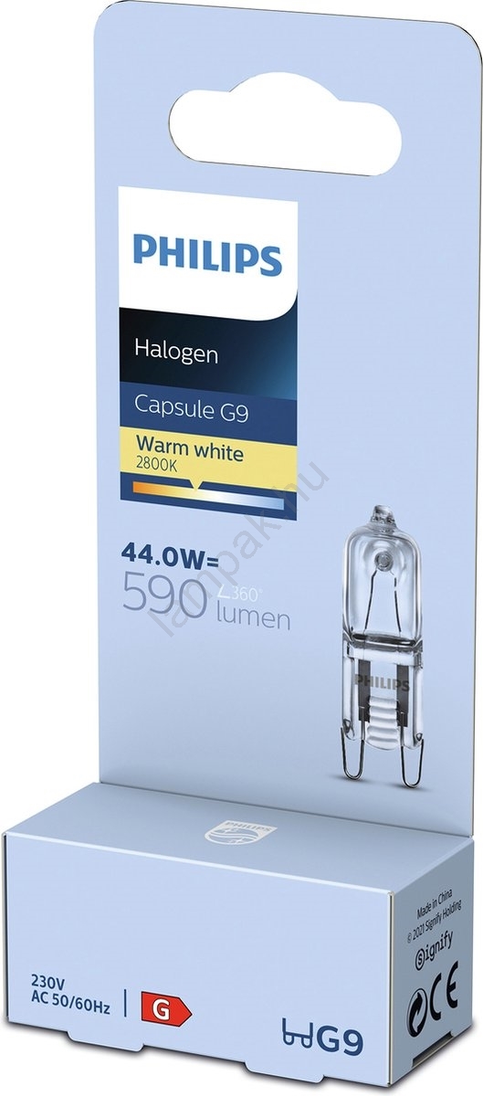 Ipari izzó Philips HALOGEN G9/44W/230V 2800K | lampak.hu