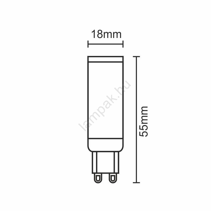 LED Izzó G9/5W/230V 2800K | lampak.hu