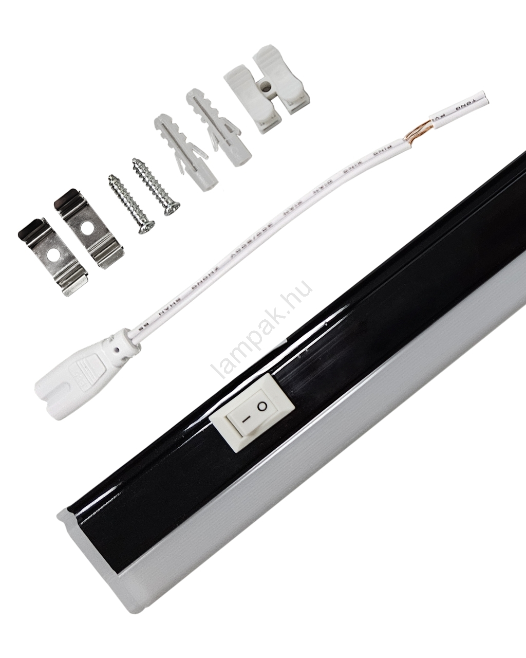 LED pult alatti lámpatest TUBE LED/18W/230V 120 cm fekete | lampak.hu