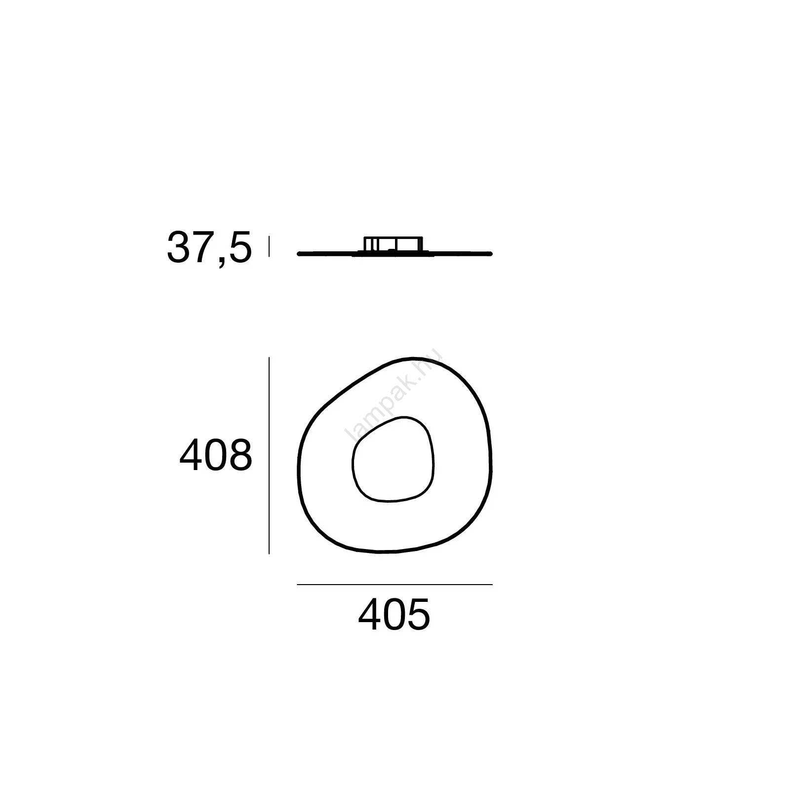 Linea Light 90345- LED Mennyezeti lámpa ANTIGUA LED/19W/230V 40,8 cm ...