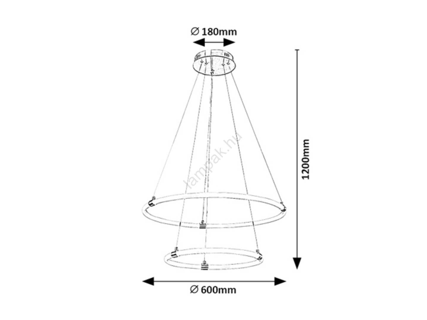 Rabalux 72009 - LED dimmelhető csillár zsinóron IRELIA LED/55W/230V ...