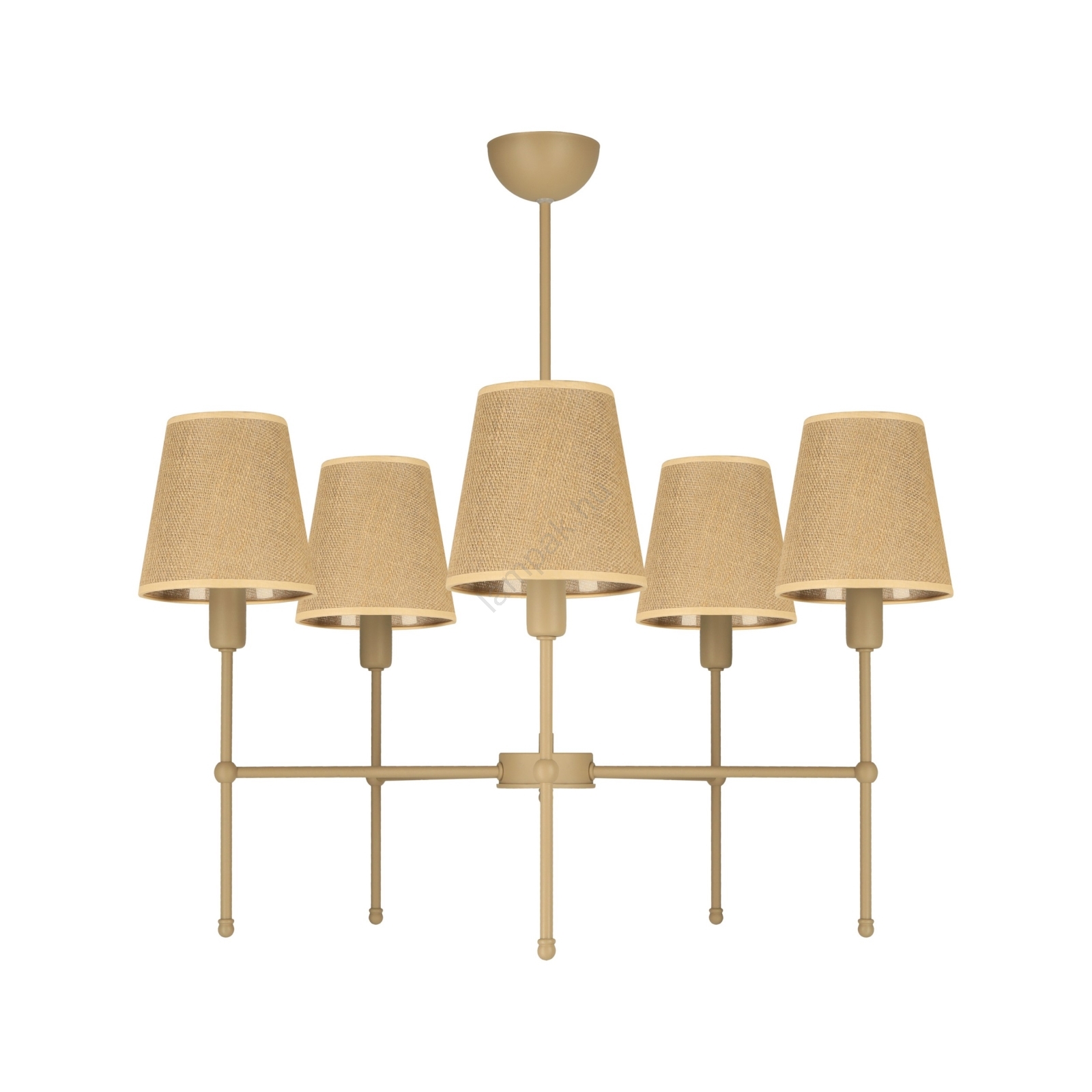 Rúdon szerelt MADELA csillár, 5 x E14 foglalat, max. 40 W, 230 V, juta ...